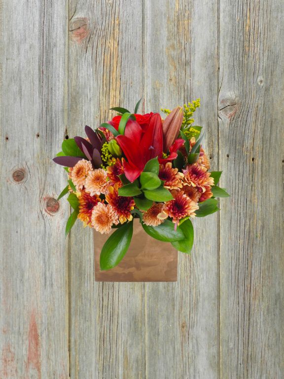 Wholesale Foam Arrangement "Rust" Square Delivered Online | FlowerFarm