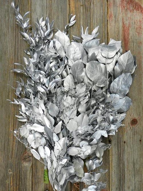 Wholesale Painted Silver Greens- Italian Ruscus, Salal, And Seeded ...